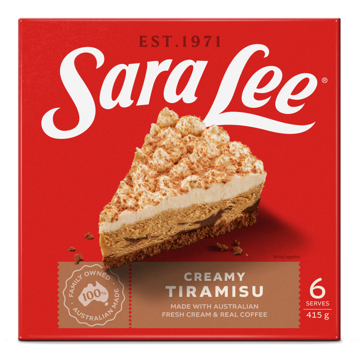 Sara Lee Creamy Tiramisu 415g Render FRONT_HiRes_RGB – Sara Lee