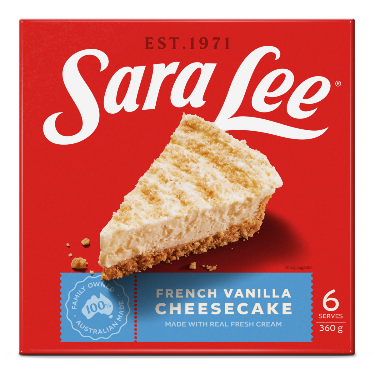 Sara Lee French Vanilla Cheesecake 360g Render FRONT_HiRes_RGB - Sara Lee