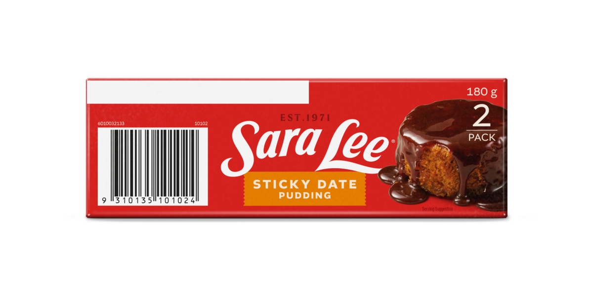 Sara Lee Sticky Date Pudding 180g 2pk Render TOP_HiRes_RGB – Sara Lee
